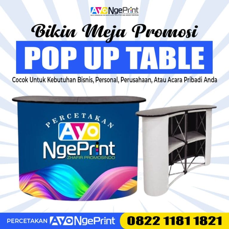 Bikin Jual Booth Portable Meja Promosi / Sales / Pop Up Table