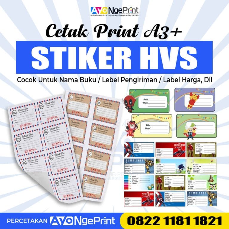 Cetak Stiker Chromo A3+ / Print Sticker Kromo A3+ / Stiker Label