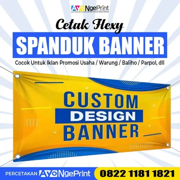 Cetak Spanduk Banner Murah Print Flexy Satuan Sehari Jadi
