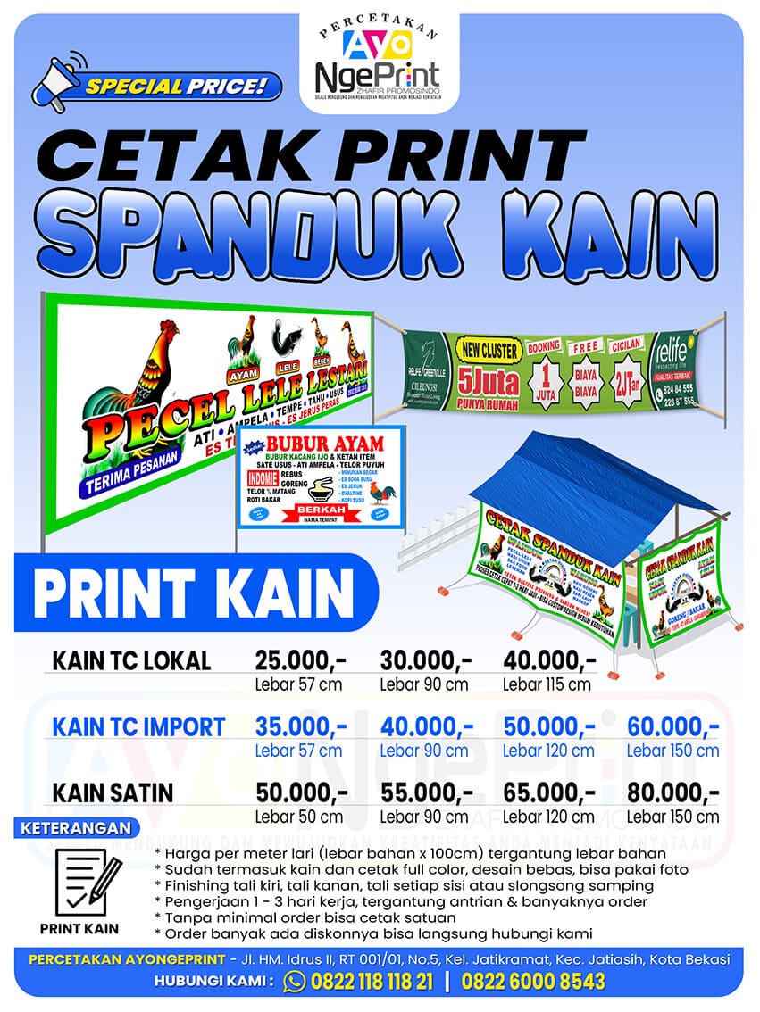 Cetak Bendera Umbul-umbul Spanduk Kain Murah di Kota Palu